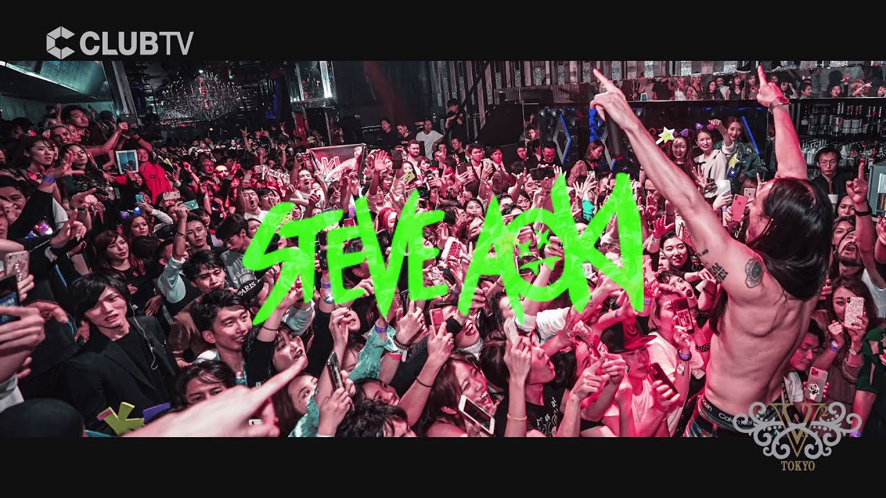 CLUB TV: Steve Aoki @ V2 TOKYO [Steve Aoki, Showtek & MAKJ - Rave feat. Kris Kiss] - YouTube