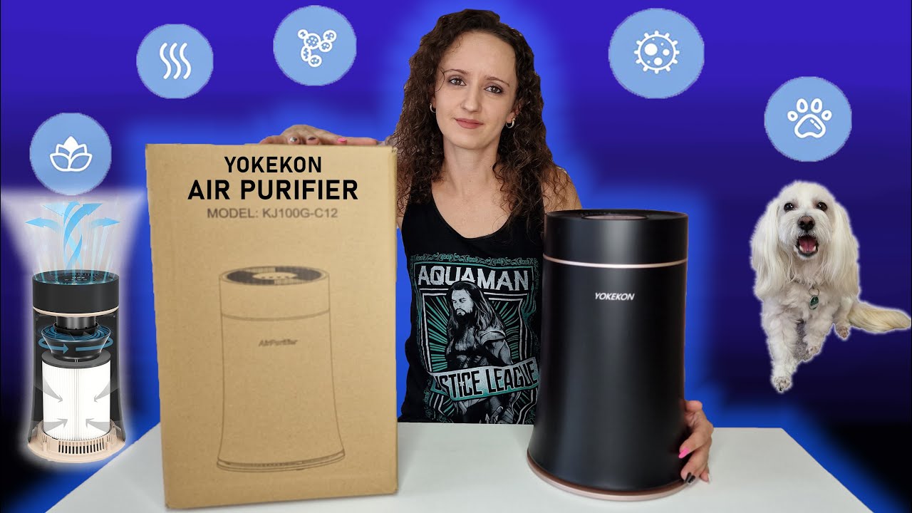 YOKEKON Air Purifier KJ100G-C12 - Unboxing and Review #gifted - YouTube