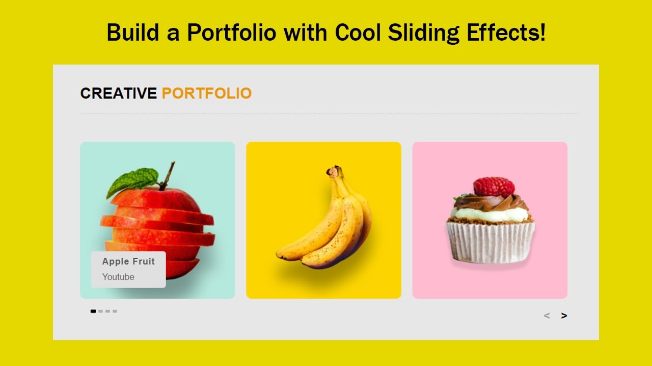 Create an Amazing Portfolio with Sliding Feature | Step-by-Step ...