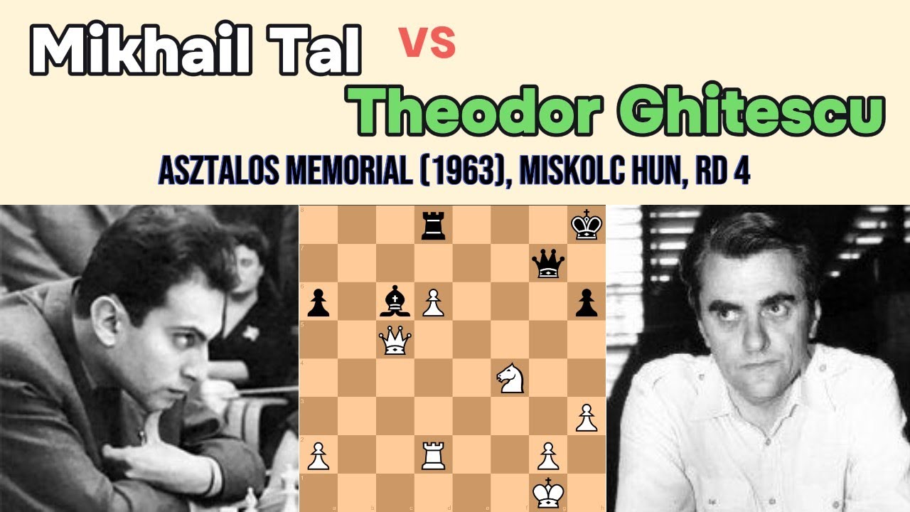 How To Play Chess: Mikhail Tal vs Theodor Ghitescu || Asztalos Memorial ...