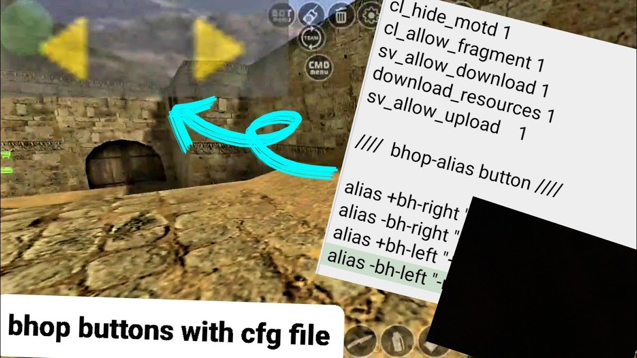 xash3D how to make bhop buttons by alias command on cfg file in 3 minut ...