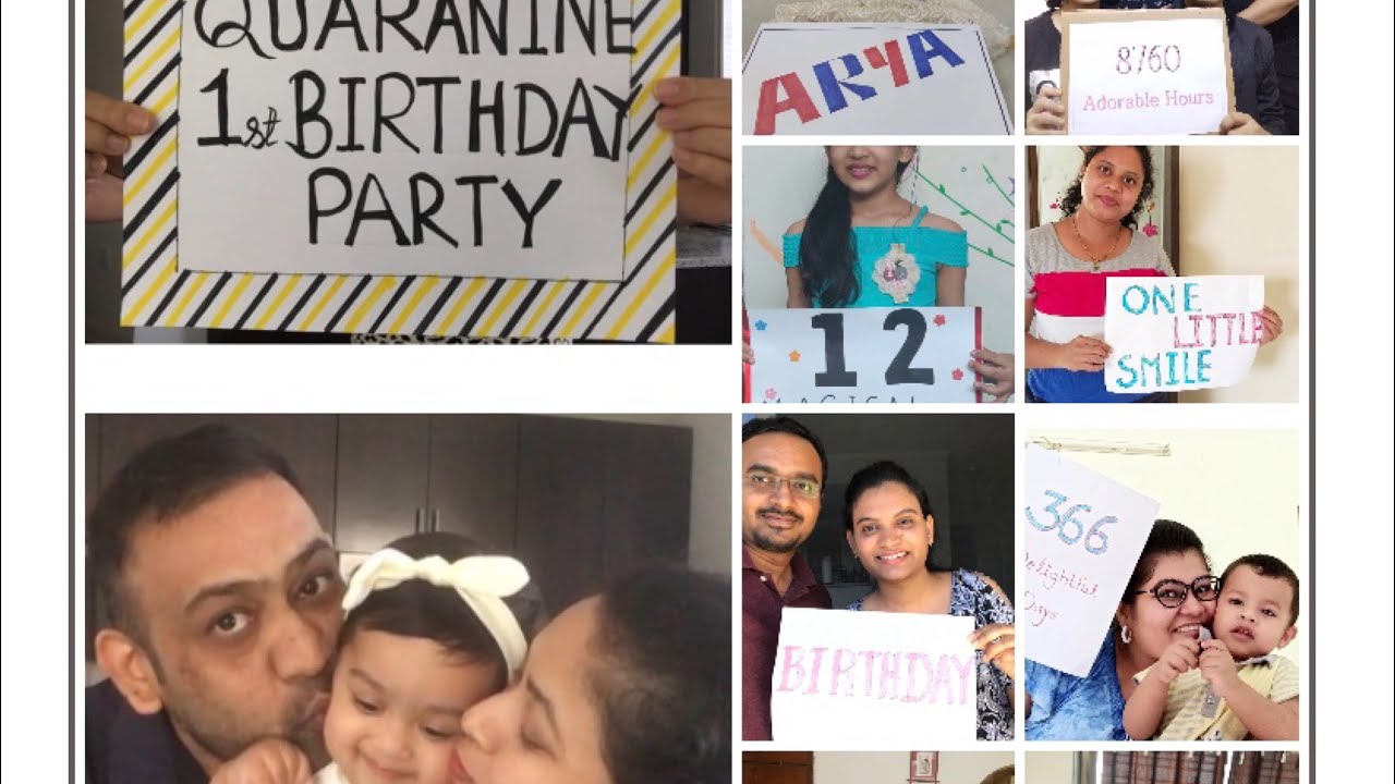 Quarantine birthday party |1st birthday during lockdown | birthday ...
