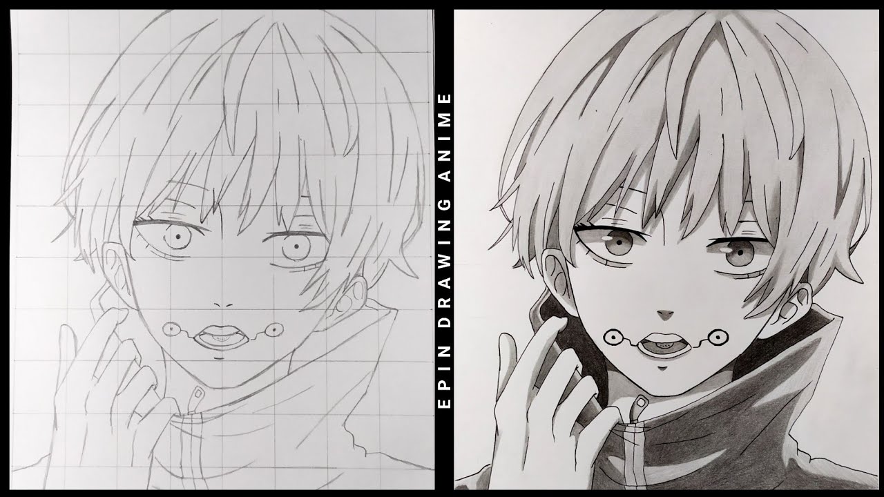 Cara Menggambar INUMAKI TOGE [Jujutsu Kaisen] - YouTube