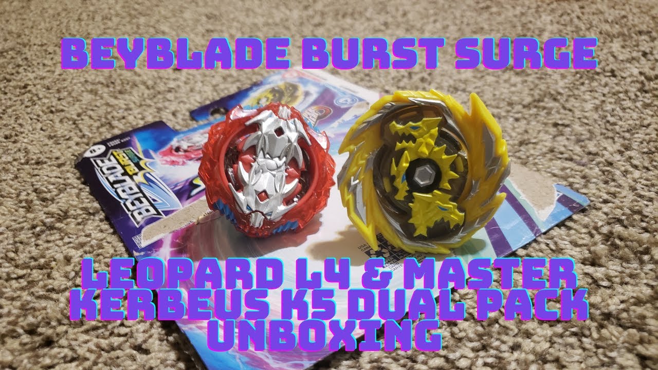 Leopard L4 & Master Kerbeus K5 Dual Pack Unboxing & Review | Beyblade ...