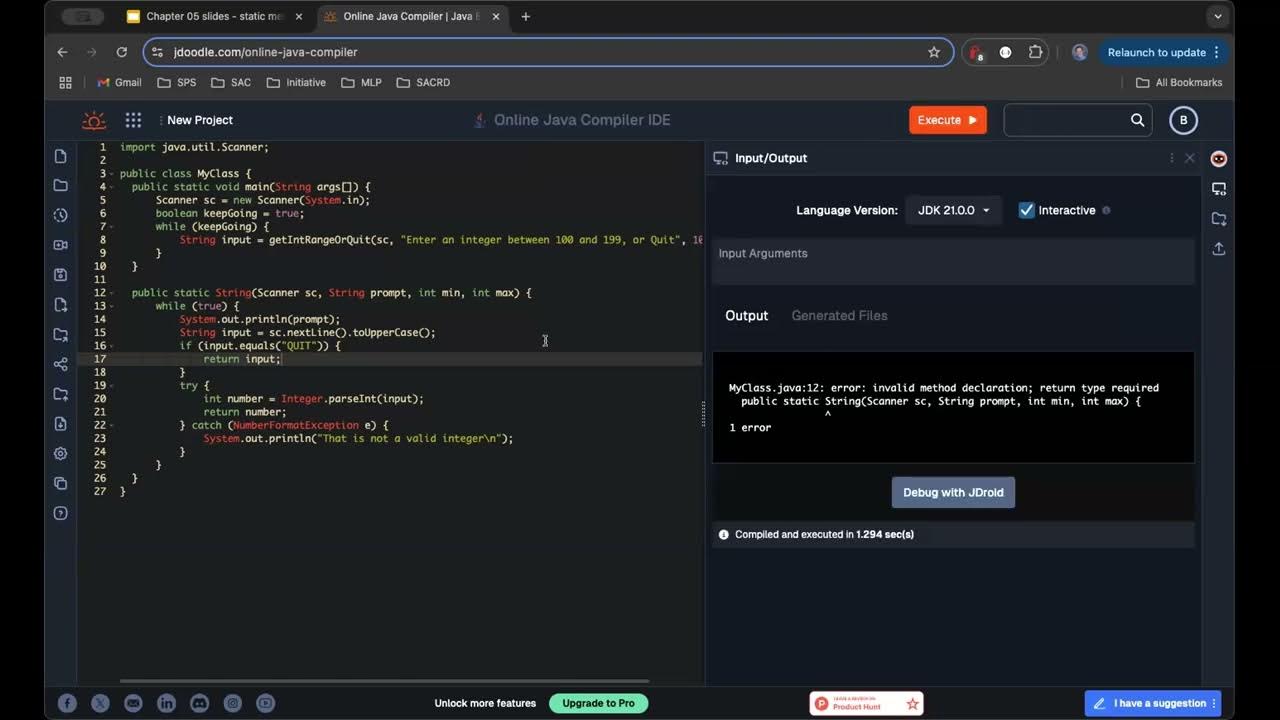 ITSE1302 Example 5.3 - Exception Handling Input Validation Sentinel Value - YouTube