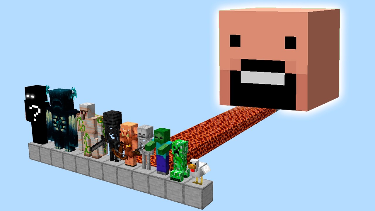 which mob is immortal vs Notch head? - YouTube