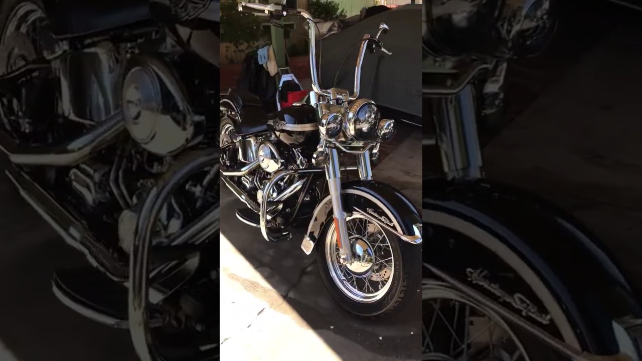 2003 Heritage Softail 14” Carlini Gangster Apes - YouTube