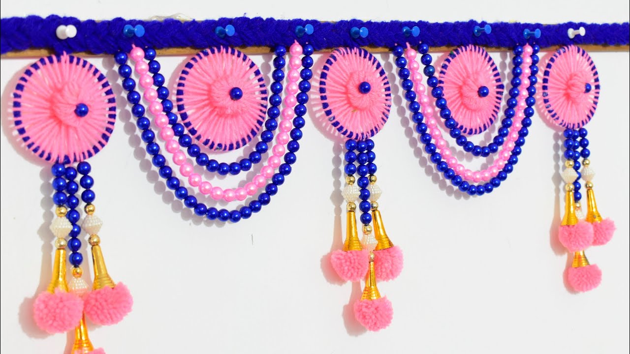 HOW TO MAKE BANGLES TORAN II DIY BANGLES DOOR HANGING WOOLEN CRAFT IDEA ...