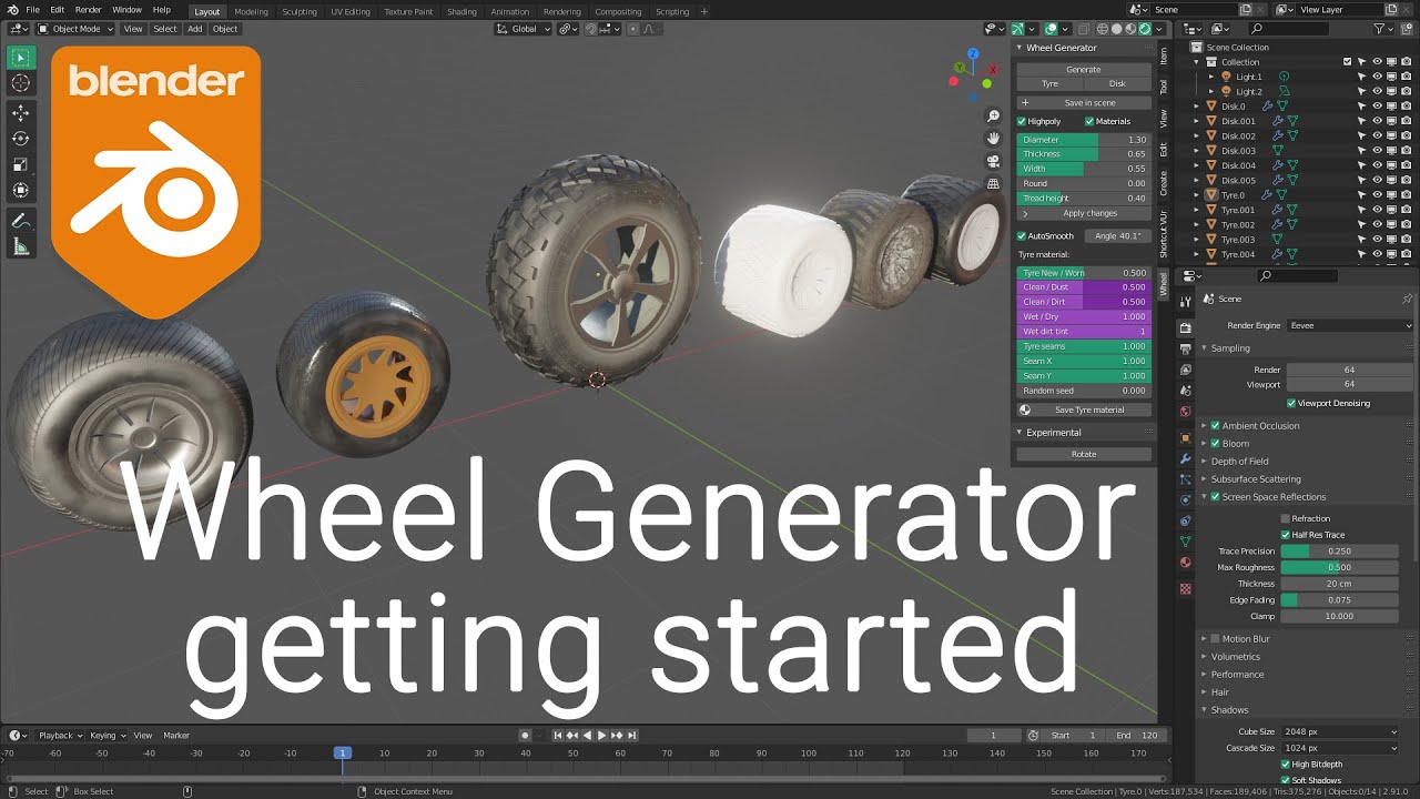Blender Wheel Generator Getting started - YouTube