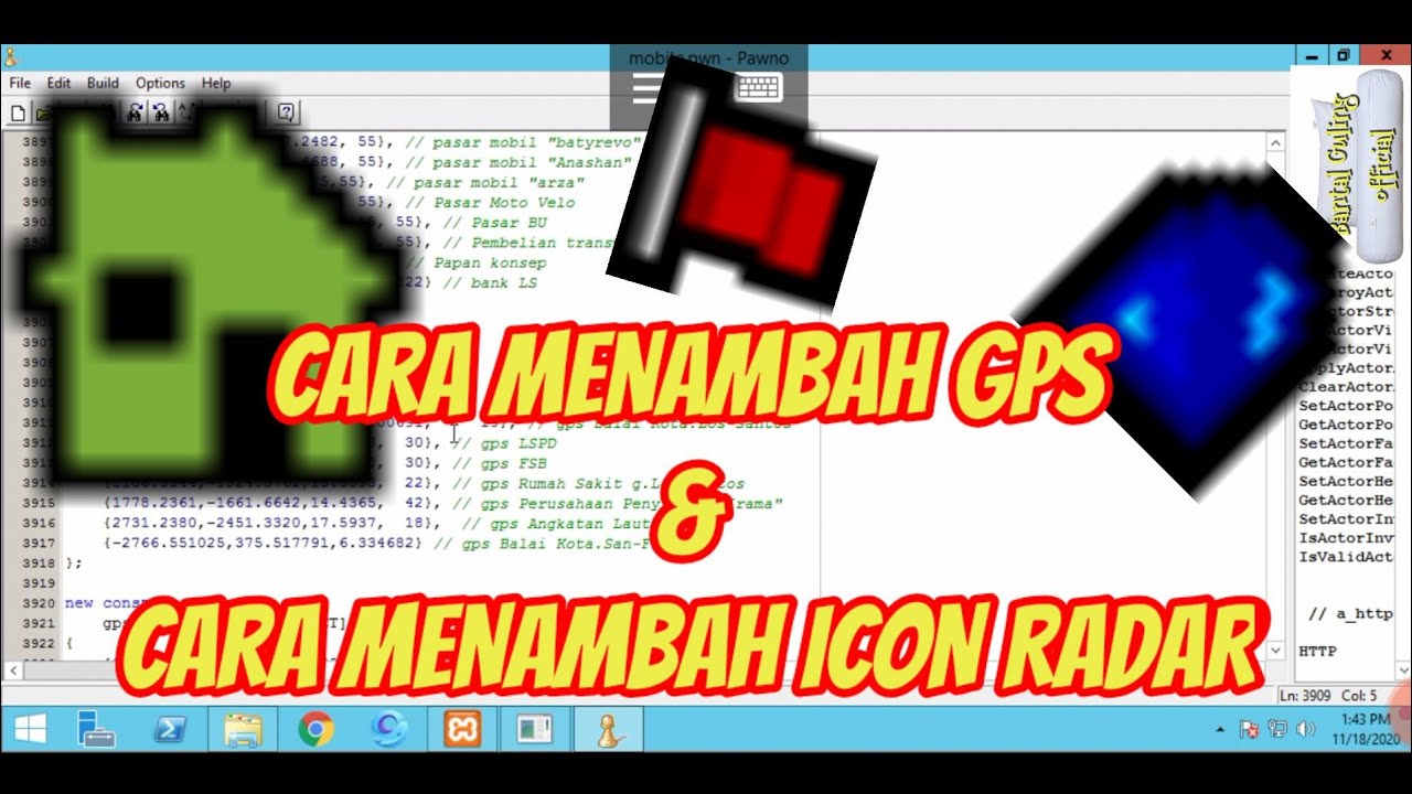 CARA MENAMBAH GPS + ICON RADAR GTA SA-MP - YouTube