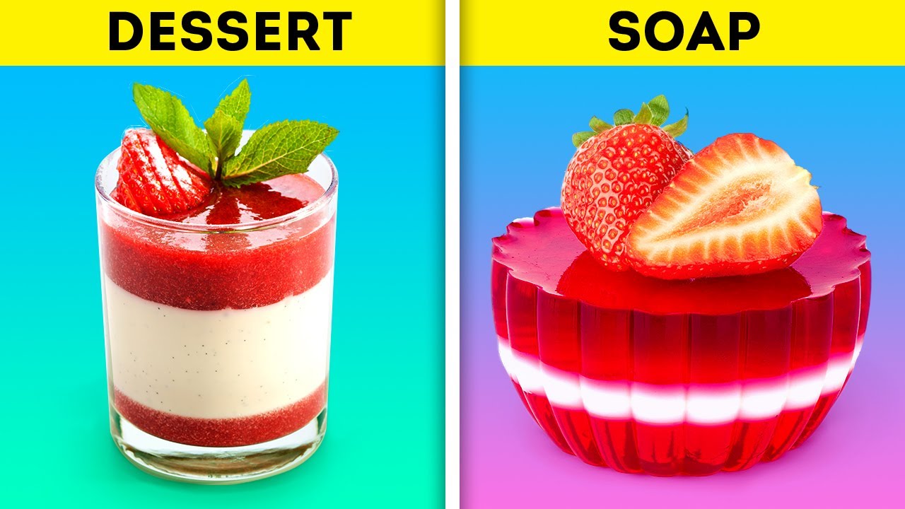 FOOD VS. SOAP || 30 SWEET SOAP DIYs THAT LOOK SO REAL - YouTube