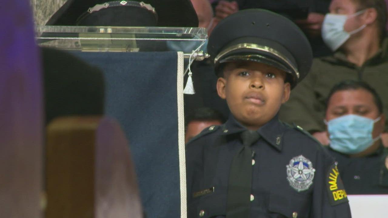 Boy with terminal cancer gets sworn in as honorary police officer - YouTube
