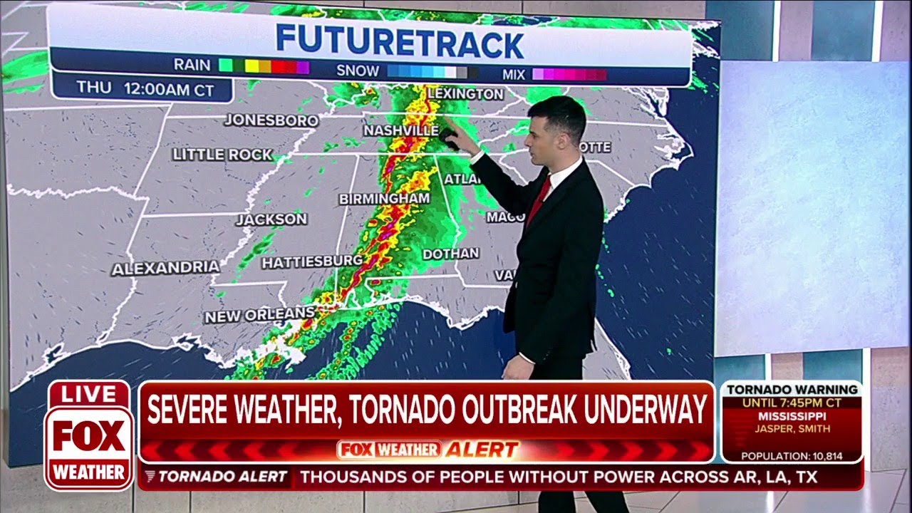 Severe Storms May Deliver 70 MPH Plus Winds To Parts Of Southeast - YouTube