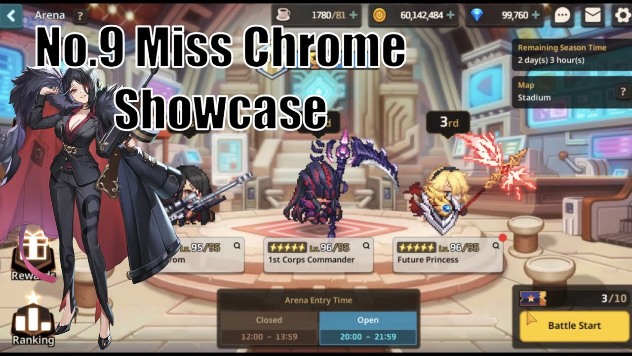 No. 9 Miss Chrome Showcase | Late Night Arena Guardian Tales - YouTube