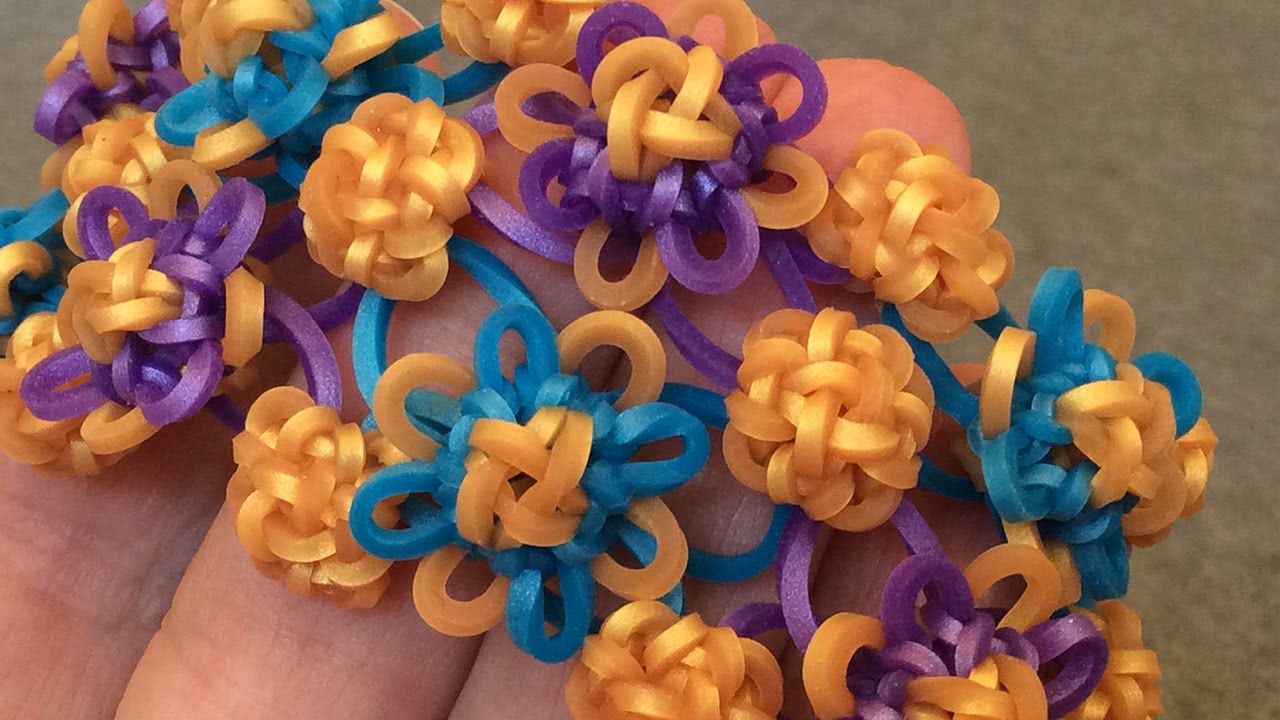 Rainbow Loom™ Button Cuff Charm Bracelet - Variation 3 - YouTube