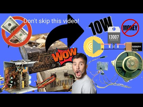 How to make Audio Amplifier Circuit Use D13007k Transistor in OLD Power Supply  |Tech Guru|Home made