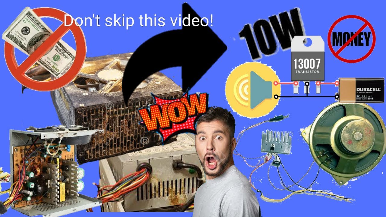 How to make Audio Amplifier Circuit Use D13007k Transistor in OLD Power ...