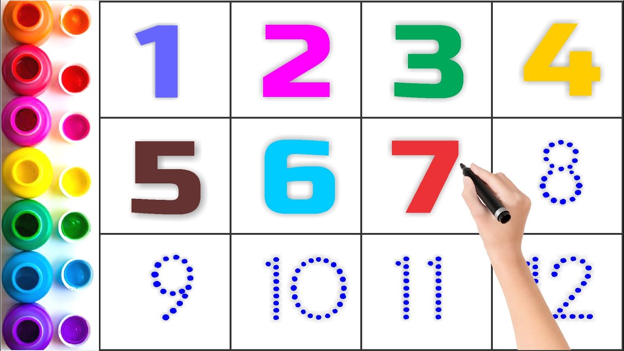 Counting Numbers | write and read numbers | 123 learning for kids | 1 ...