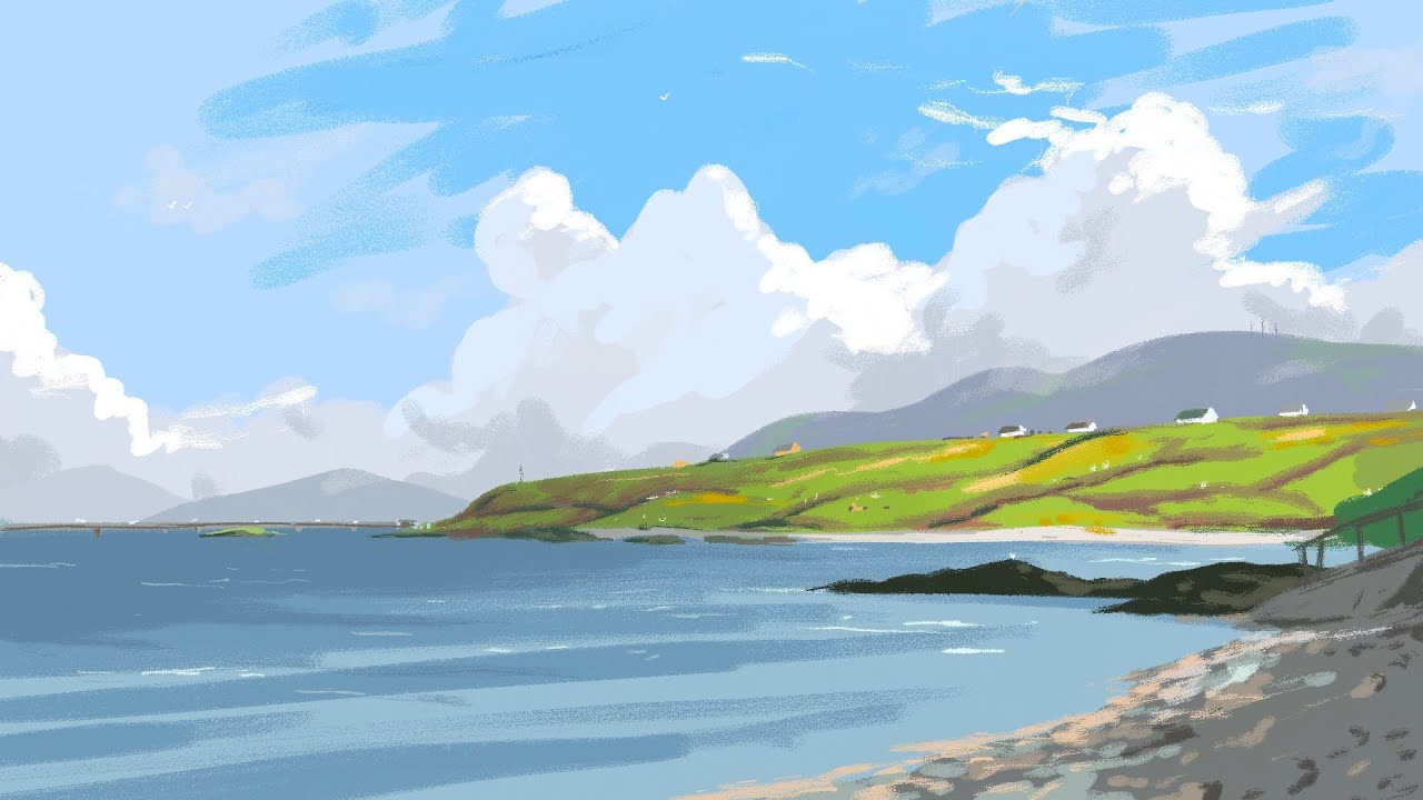 Portmagee Beach, County Kerry, Ireland - Plein Air iPad Painting - YouTube