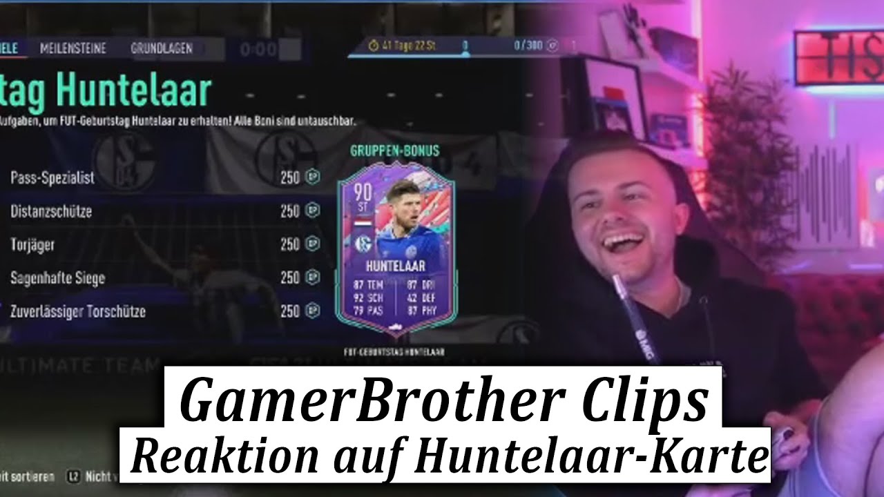 GamerBrother LIVE REAKTION auf HUNTELAAR FUT BIRTHDAY😍 | GamerBrother ...