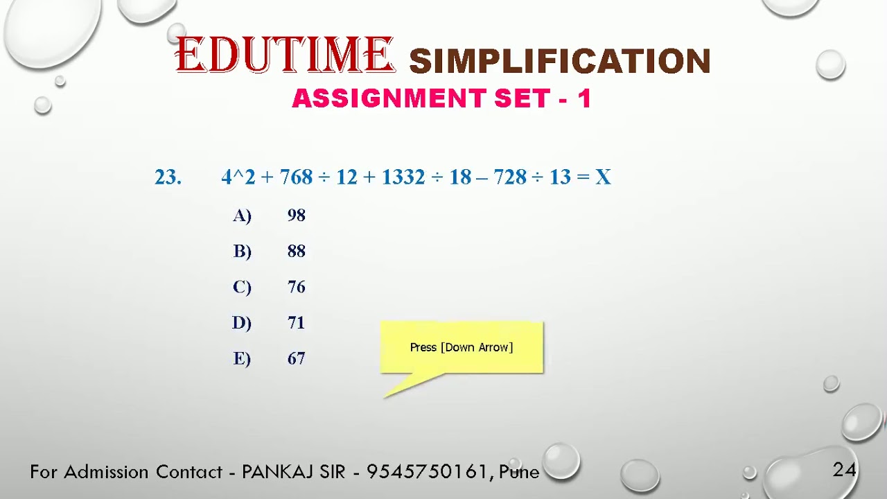 Simplification Assignment Set 1 Youtube 3460