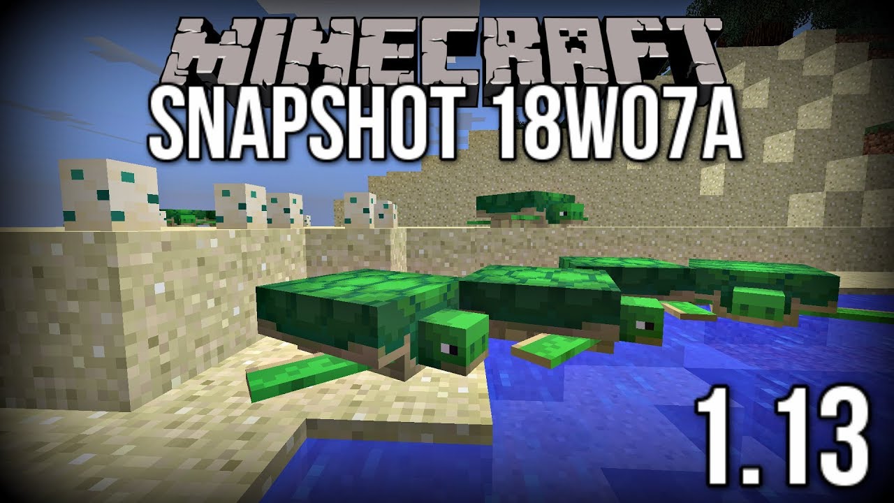 Minecraft 1.13 Update Aquatic | TURTLES, PHANTOM & MORE! (Snapshot ...