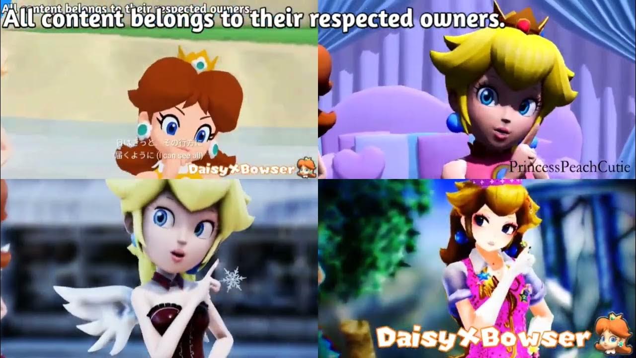 Mmd Peach Daisy And Rosalina Hurly Burly Quadparison Youtube