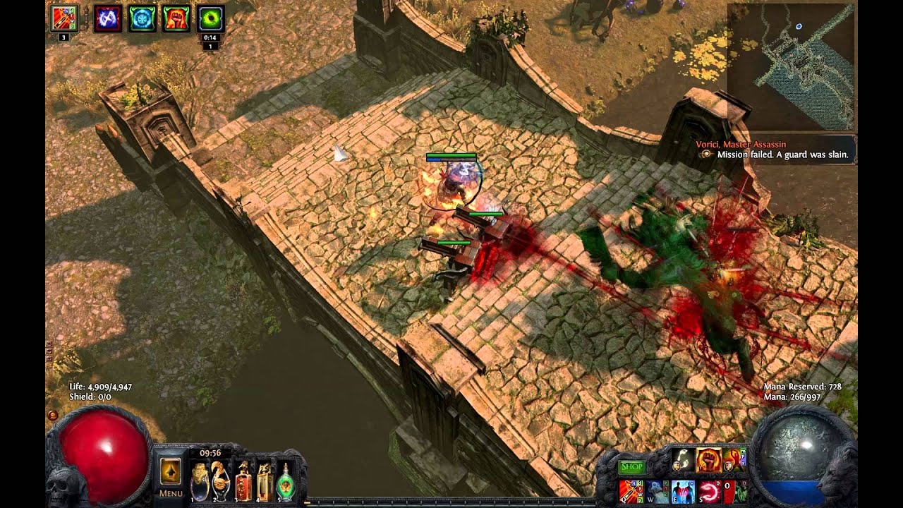 Path of Exile - DoT Iron Commander T12 Village Ruin Map - YouTube