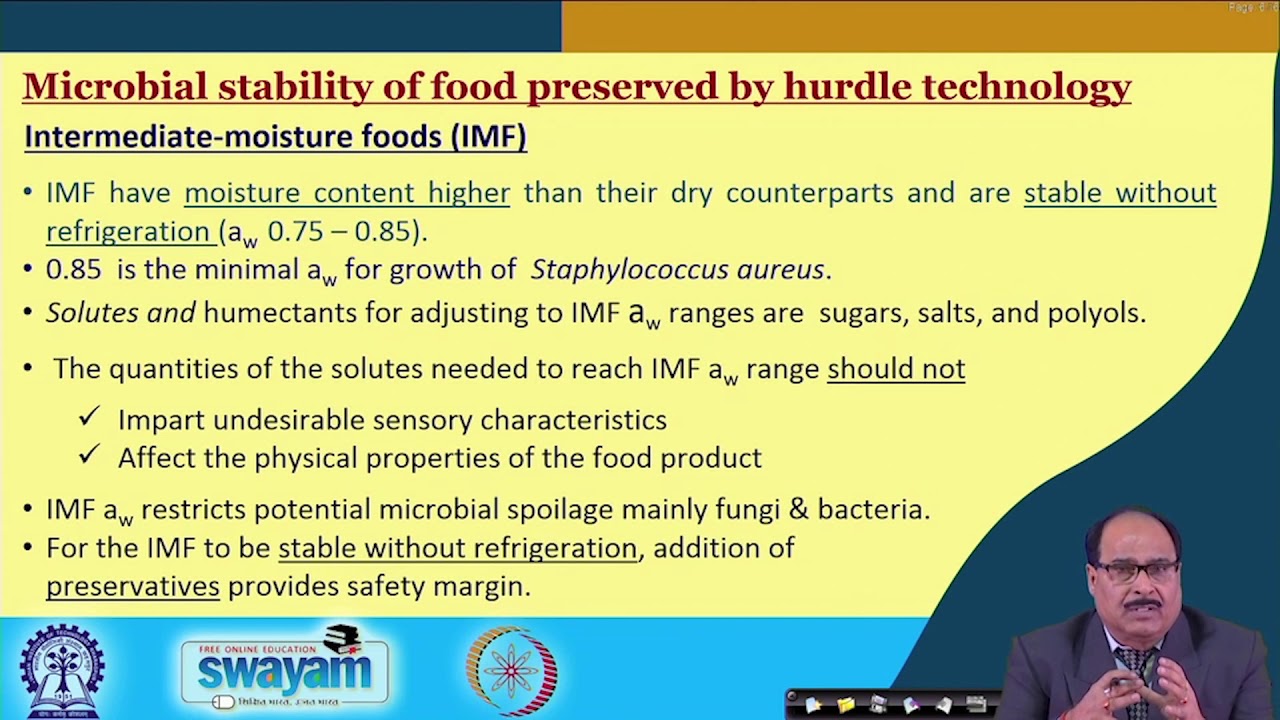 Hurdle technology, high & intermediate moisture foods - YouTube