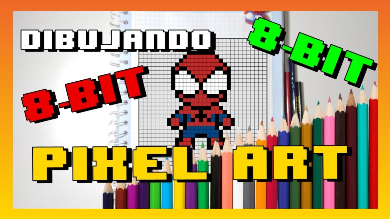 Dibujando Spider-Man 8 Bit Pixel Art - YouTube
