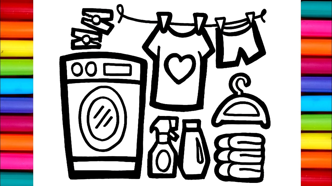 Washing Machine Drawing Easy | Draw Washing Machine Drawing Easy Step ...