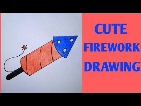 CUTE FIREWORK DRAWING | FIREWORK DRAWING | HOW TO DRAW A FIREWORK ...