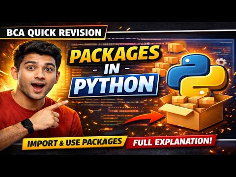 Packages in Python Explained | Python Packages with Examples | BCAQuickRevision - YouTube