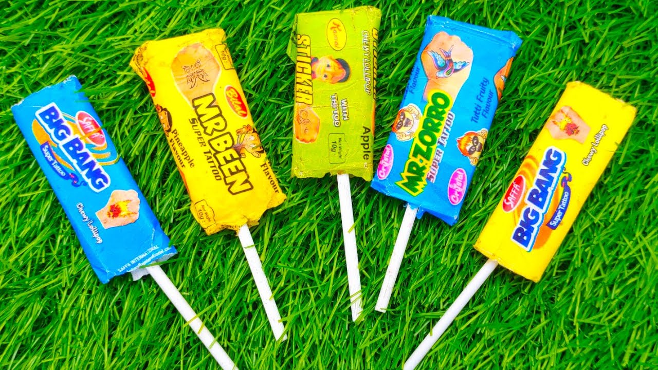Lollipops Unpacking ASMR 🍭 Chupa Chups Big Babol, Alpenliebe Lollipop ...