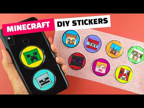 How to Make MINECRAFT Stickers | Easy DIY Stickers (No Printer) - YouTube