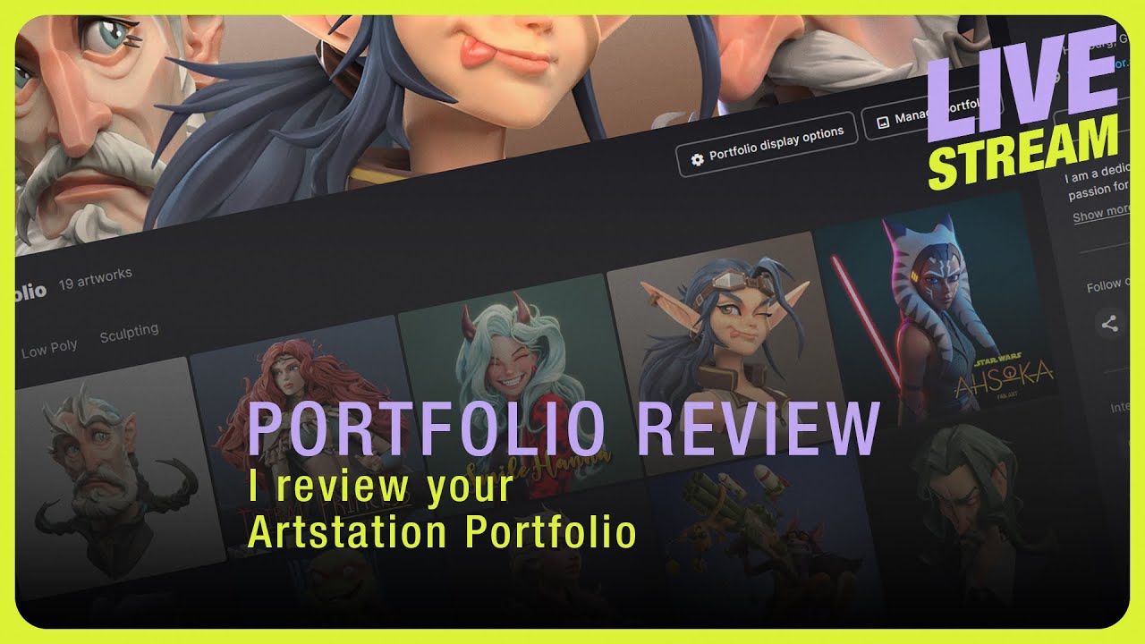 Community Portfolio Review Part 2 | on Live Stream | in ZBrush - YouTube