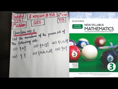 Updated D3| Ex no 15 A | Question no 1 | Oxford New Syllabus updated ...