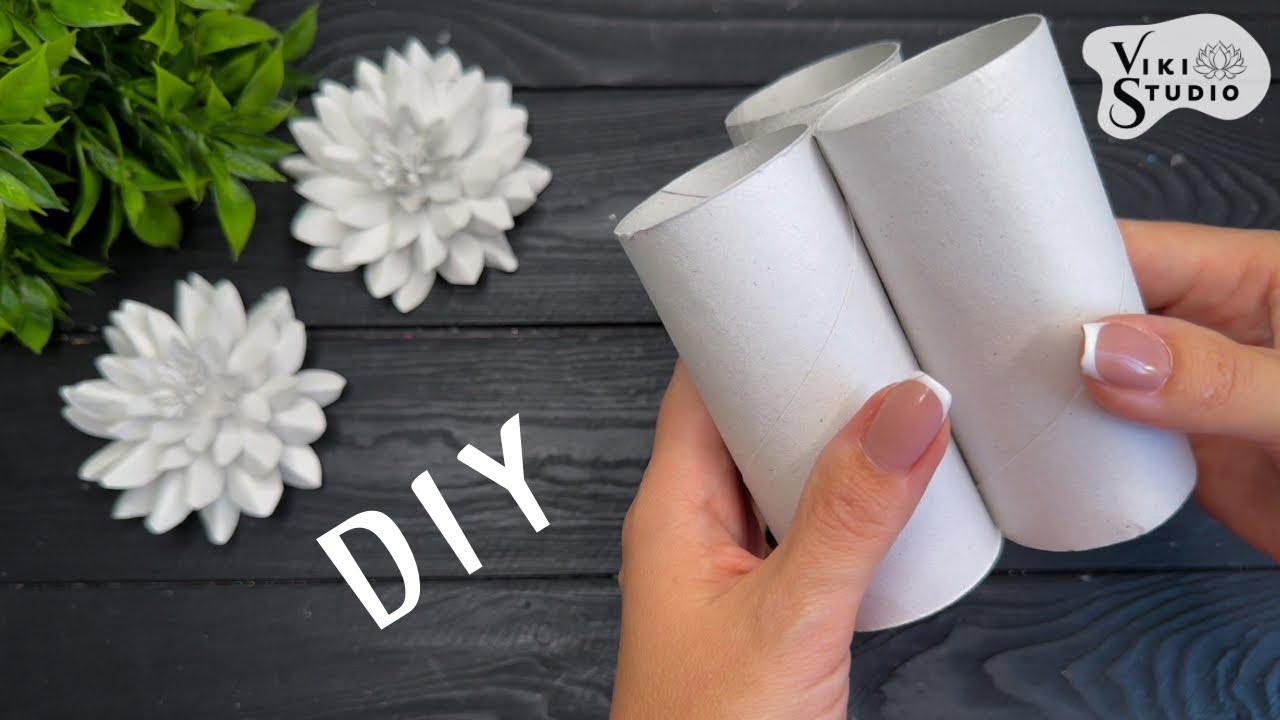 Easy DIY Paper Decoration Recycling Craft from Toilet Paper Rolls - YouTube