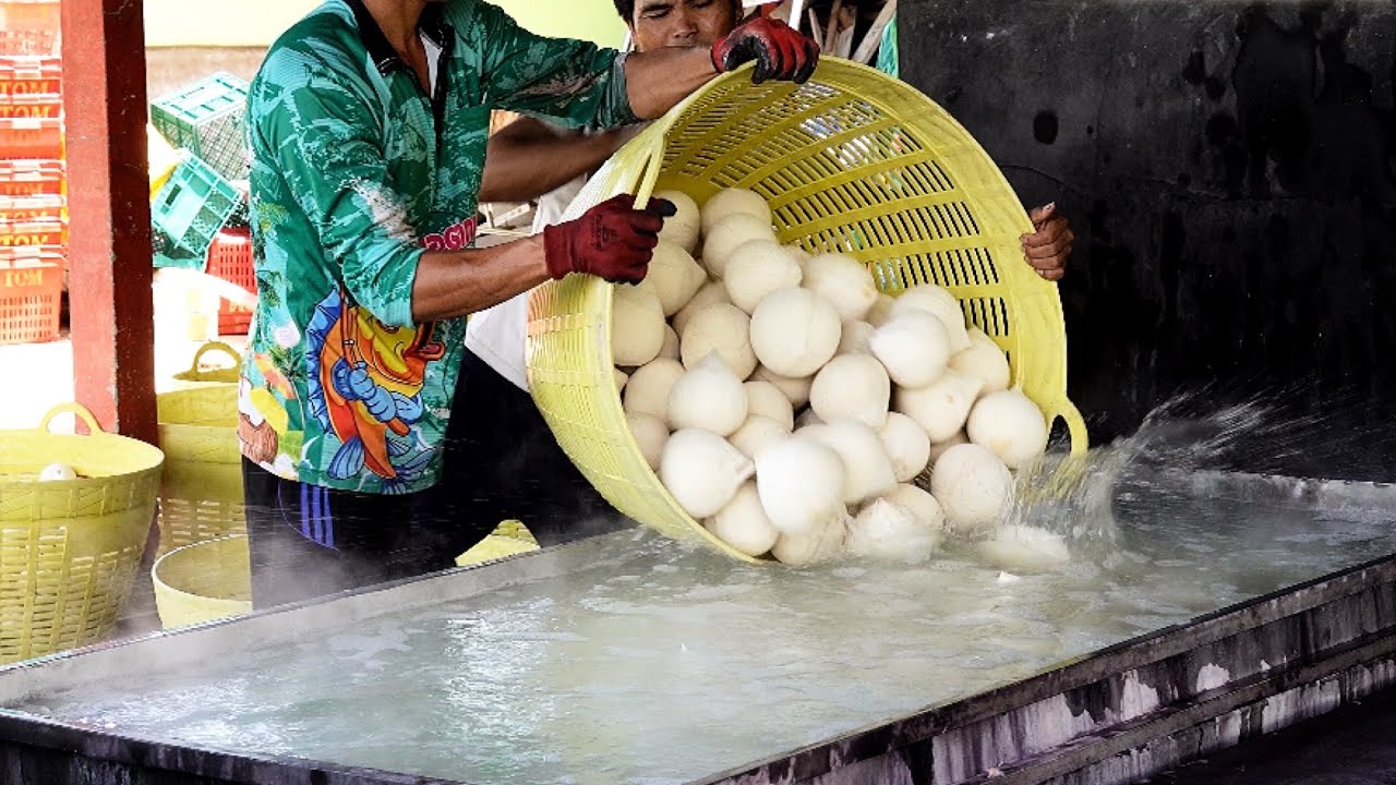Thai Boiled Coconut - Crazy Cutting Skills | 10000 Cuts per Day - YouTube