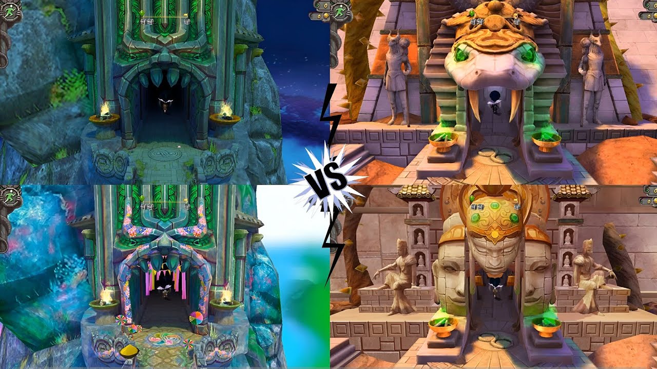 Temple Run 2 Chinese Version Moonlit Night Vs Blazing Sands Vs Holi ...