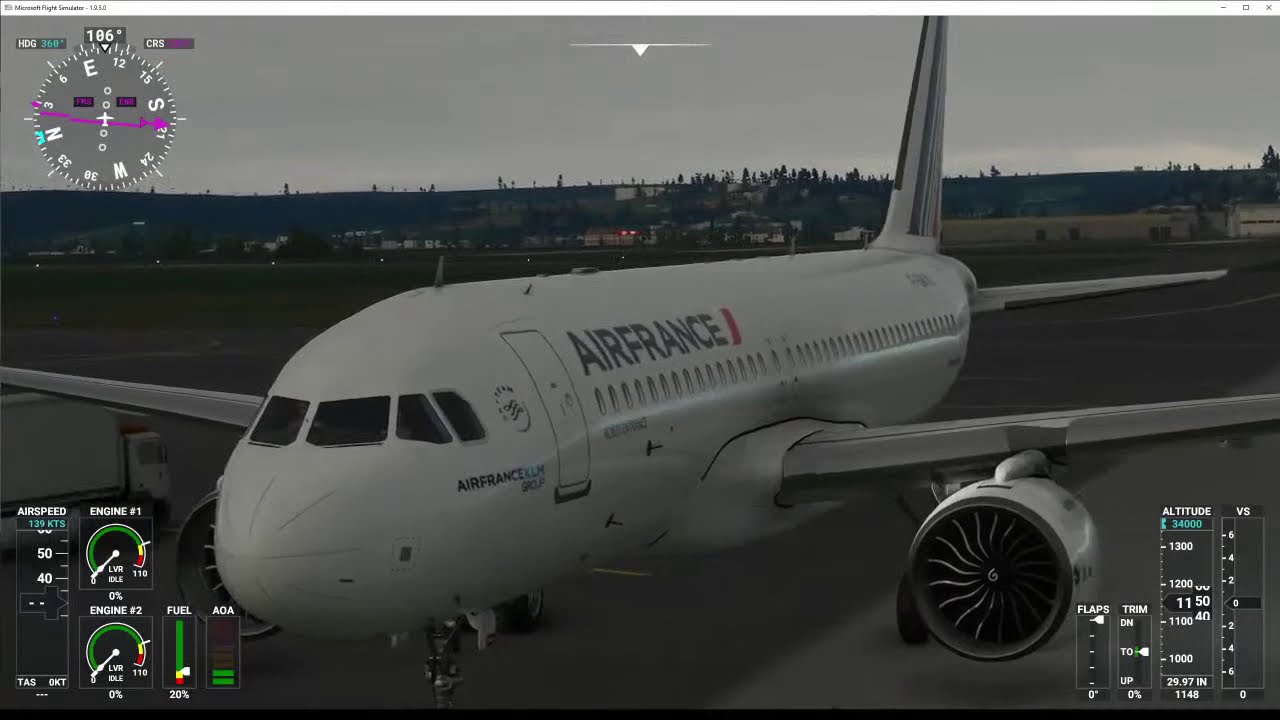 FS2020 - A320 FlyByWire - Test IVAO#2 - Tarbes vers Ajaccio - YouTube