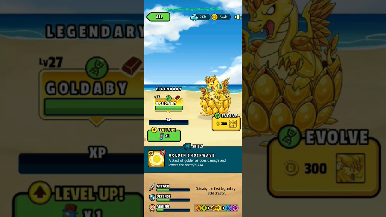 The next skill of the legendary Dynamon Goldonyx: Golden Shockwave ...