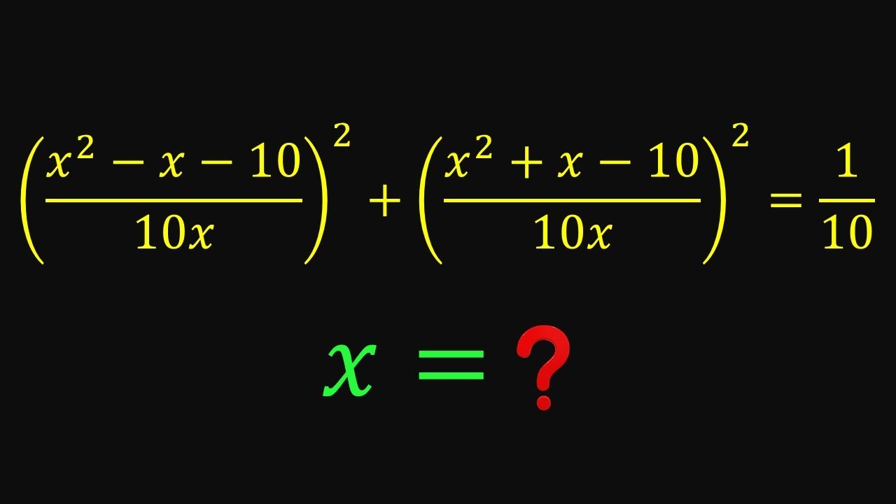 Find all x that satisfies this crazy equation #maths - YouTube