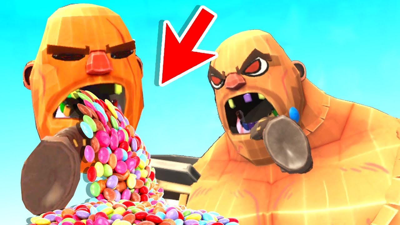 BRAVE WARRIOR SUMMONS THE POWER OF THE GODS TO EAT CANDY GUTS! | Gorn ...