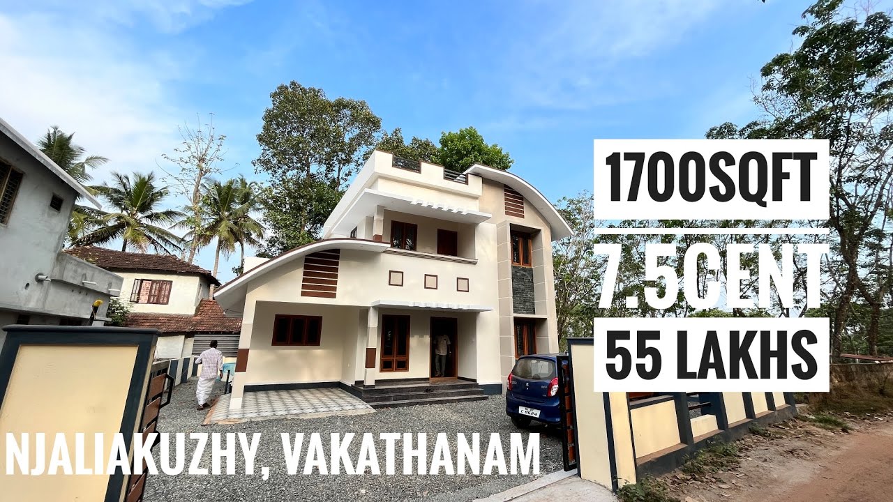 Njaliakuzhy,Vakathanam, 7.5cent 1700sqft,4bedroom 3bathroom,55 lakhs ...