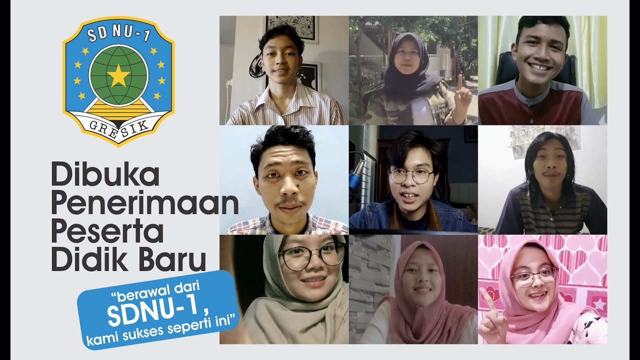 Iklan PPDB SDNU-1 Trate Gresik 2021-2022 versi Alumni 30 Detik - YouTube