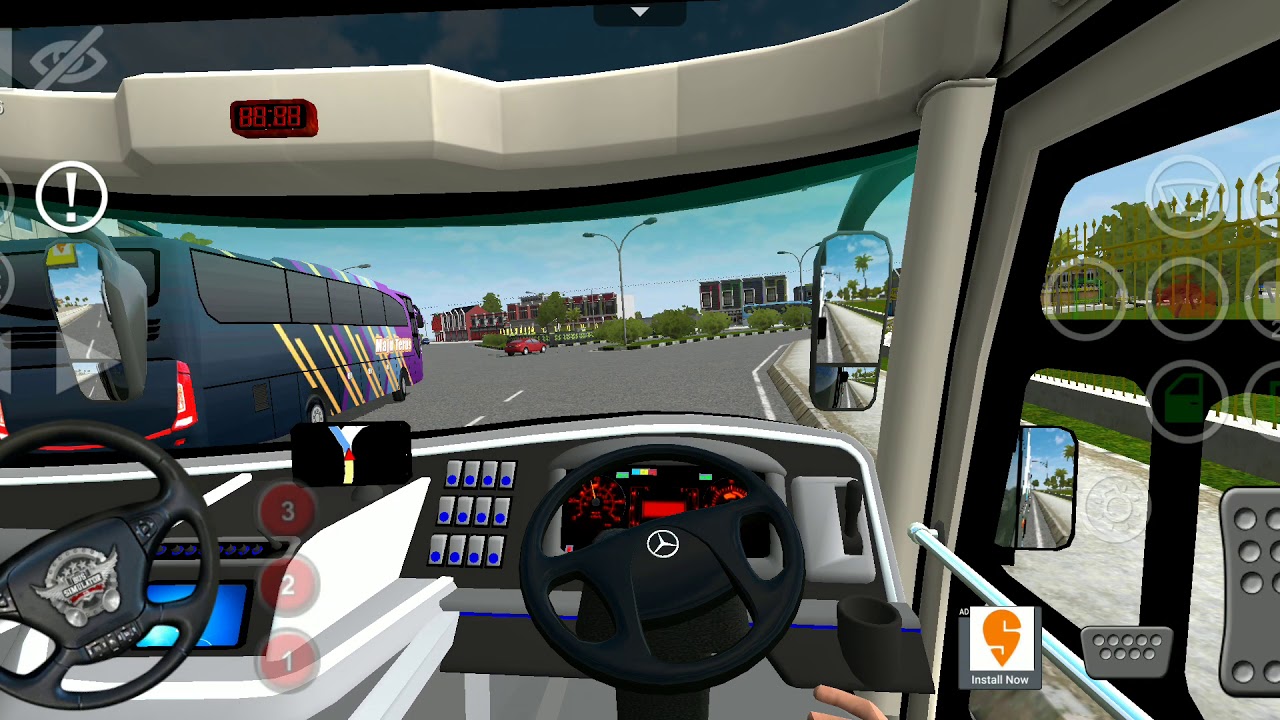 High speed Bus Driving in Indonesia bus simulator - YouTube