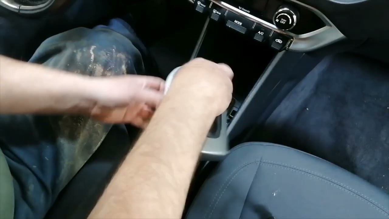 Kia Rio How to Replace Or Remove Shift Leather Cover Gear Gaiter - YouTube