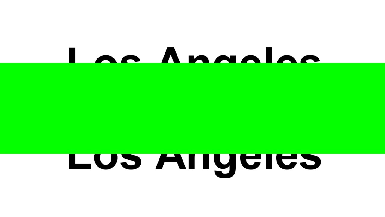 Los Angeles (Green Screen Text) | BGC15 (Sisters) Style - YouTube
