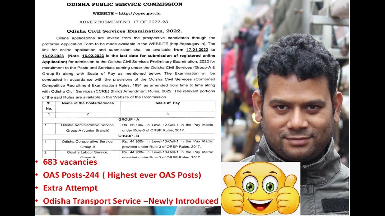 OPSC 2022 Civil Service Examination Notification - YouTube